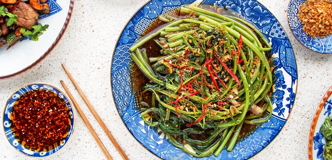 Cha Prey Recipe – Cambodian Stir-Fried Morning Glory with Garlic